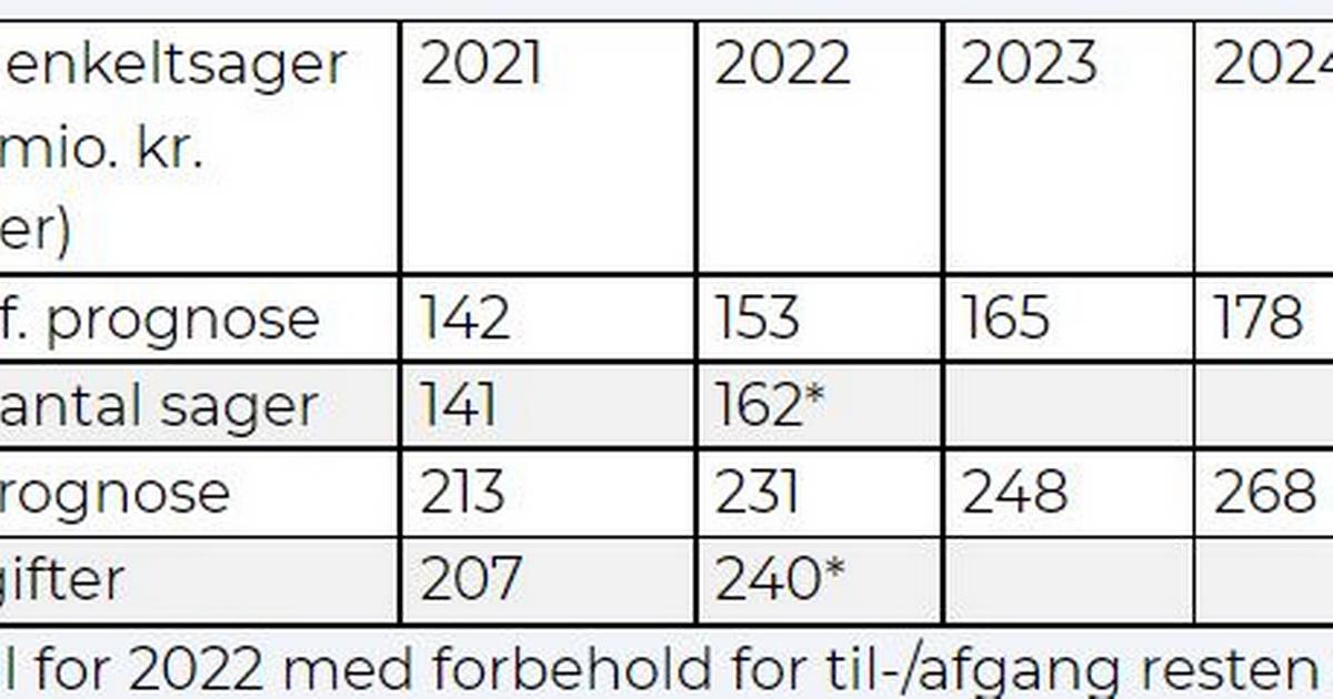 Særligt dyre enkeltsager bliver endnu dyrere - Din Avis