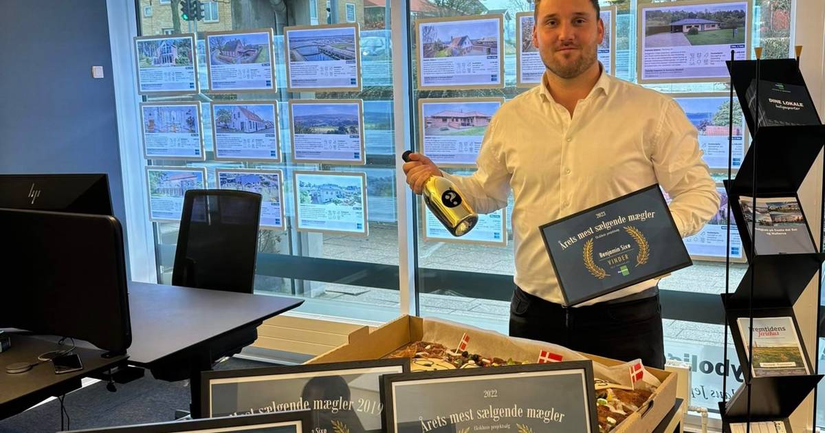Benjamin Sixø er Danmarks mest sælgende mægler i Nybolig - for femte ...
