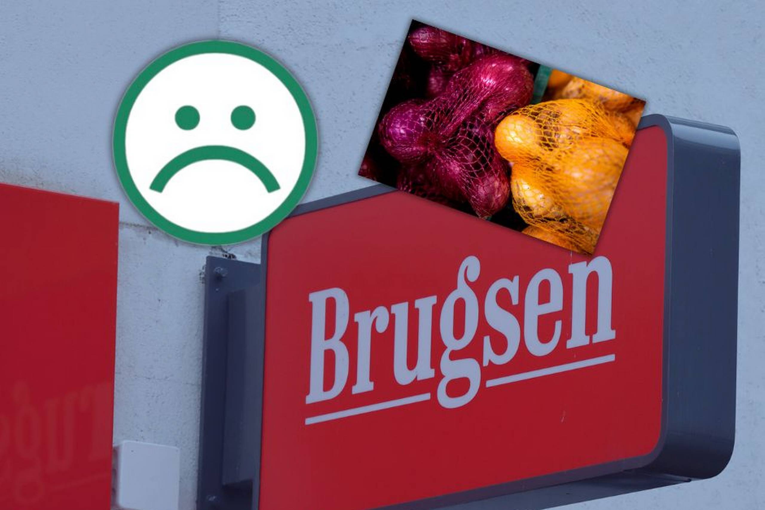 Grøntsager med skimmel og mozzarella omgivet af madrester: Brugsen ...