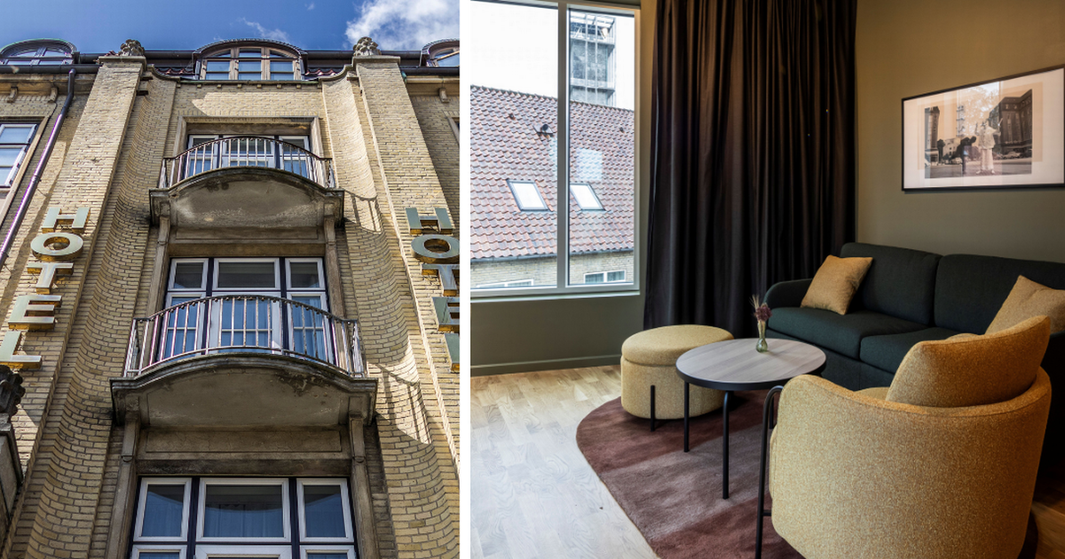 Historisk hotel med central lokation har fået en større tilbygning ...