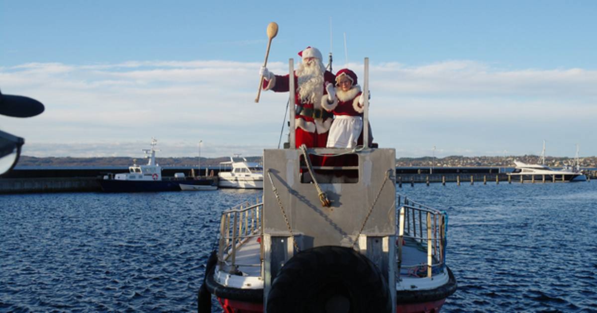 Julemanden og fruen kom til byen med skib - Din Avis