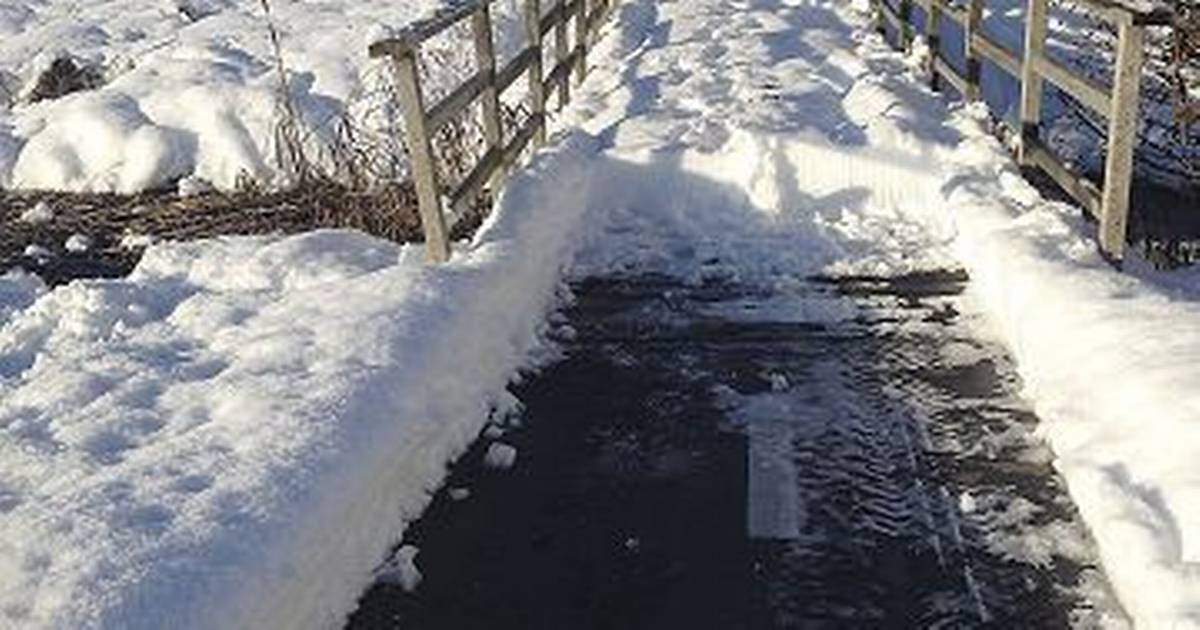 Sne gjorde cykelsti en del mindre super - Din Avis