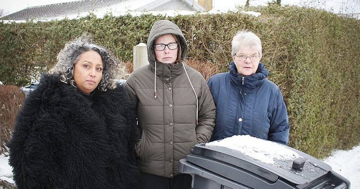 Affaldsspande strander i sneen